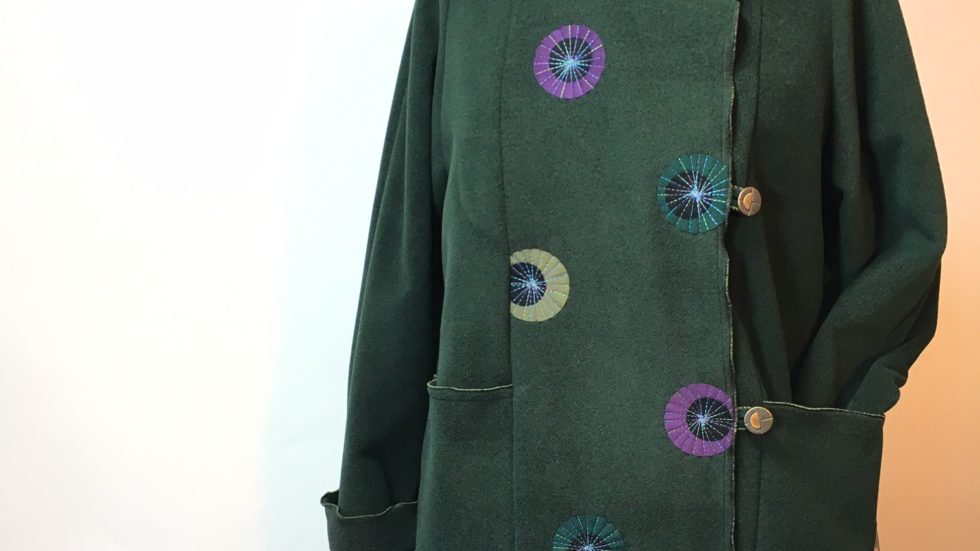Mica Coat with Circle appliques. | Red Rover Clothing Company